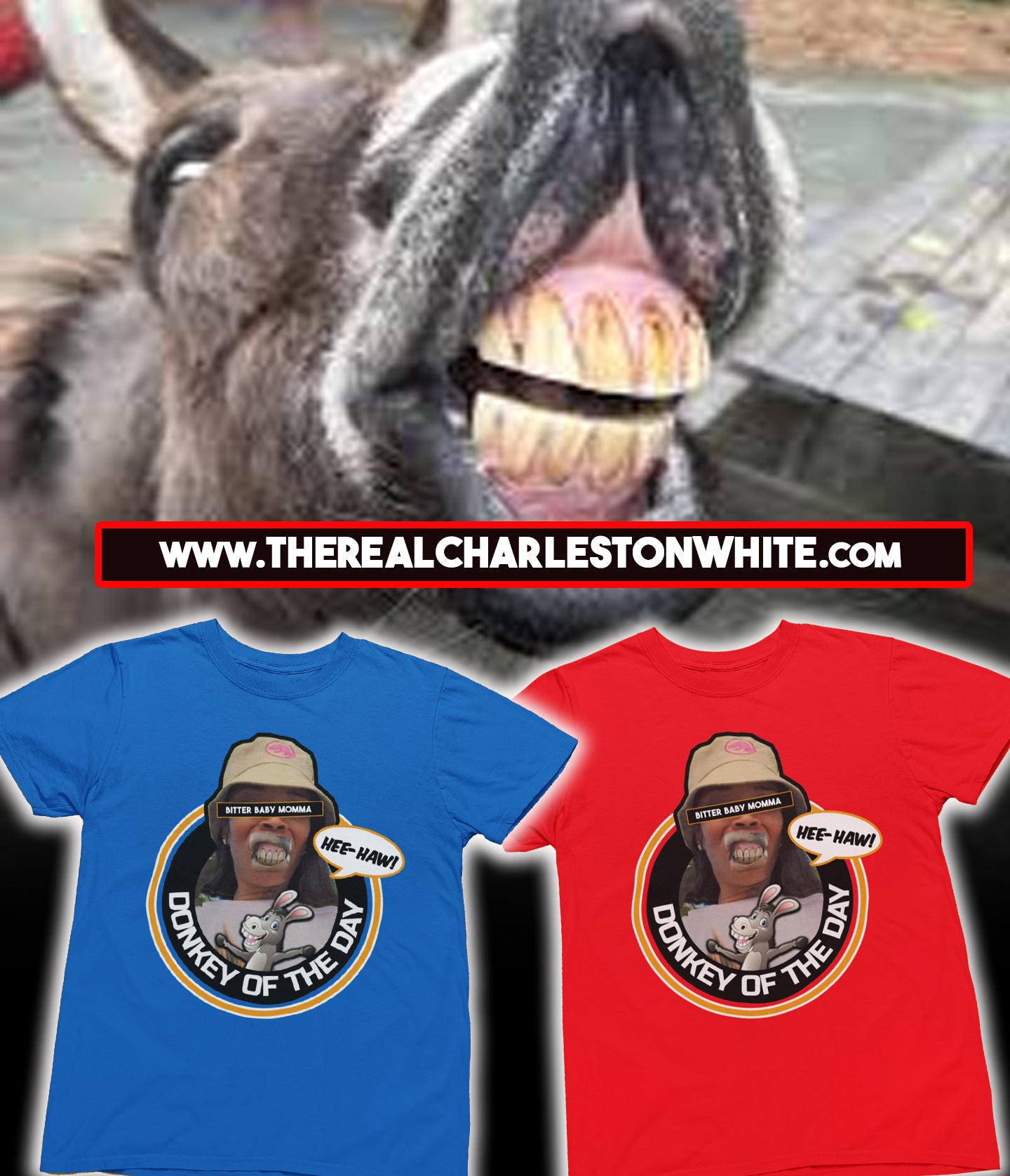 Yuntie's Donkey Of The Day Shirts – The Real Charleston White